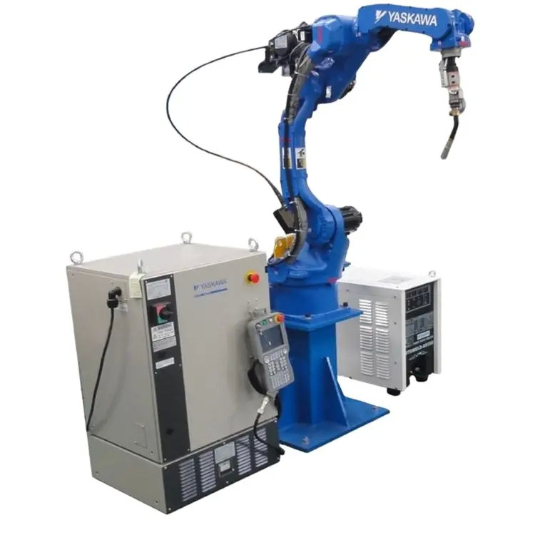 YASKAWA AR1440 6 Axis Lengan Robot Pengelasan Otomatis Dengan YRC1000 Robot Controller Robot ...